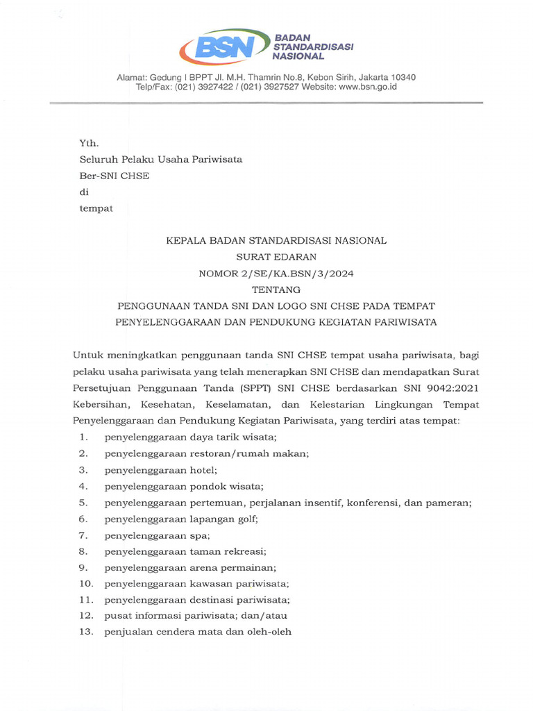 24SE2 Penggunaan Tanda SNI Dan Logo SNI CHSE | PDF