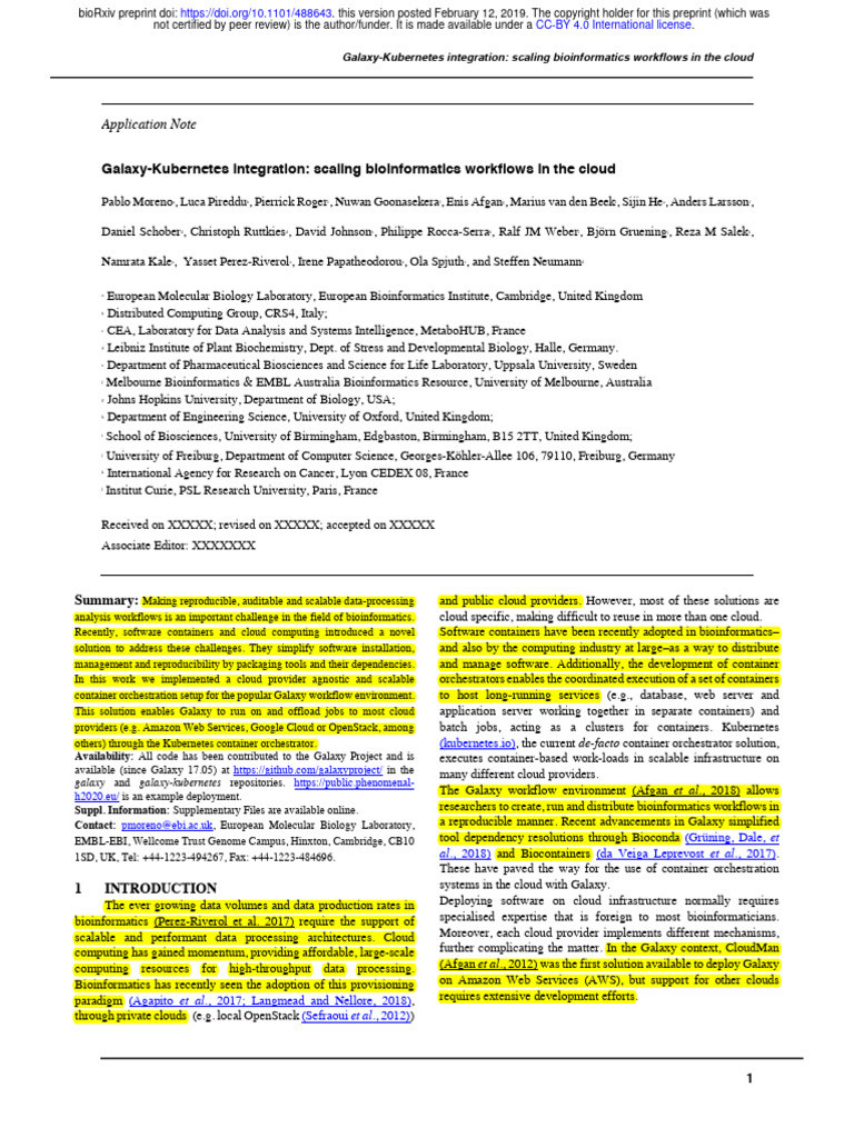 Galaxy Integration | Download Free PDF | Cloud Computing | Bioinformatics