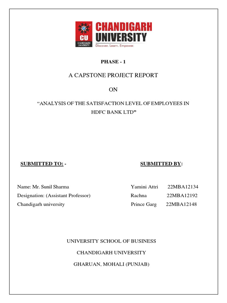 Phase 1 capstone | PDF | Leadership | Job Satisfaction