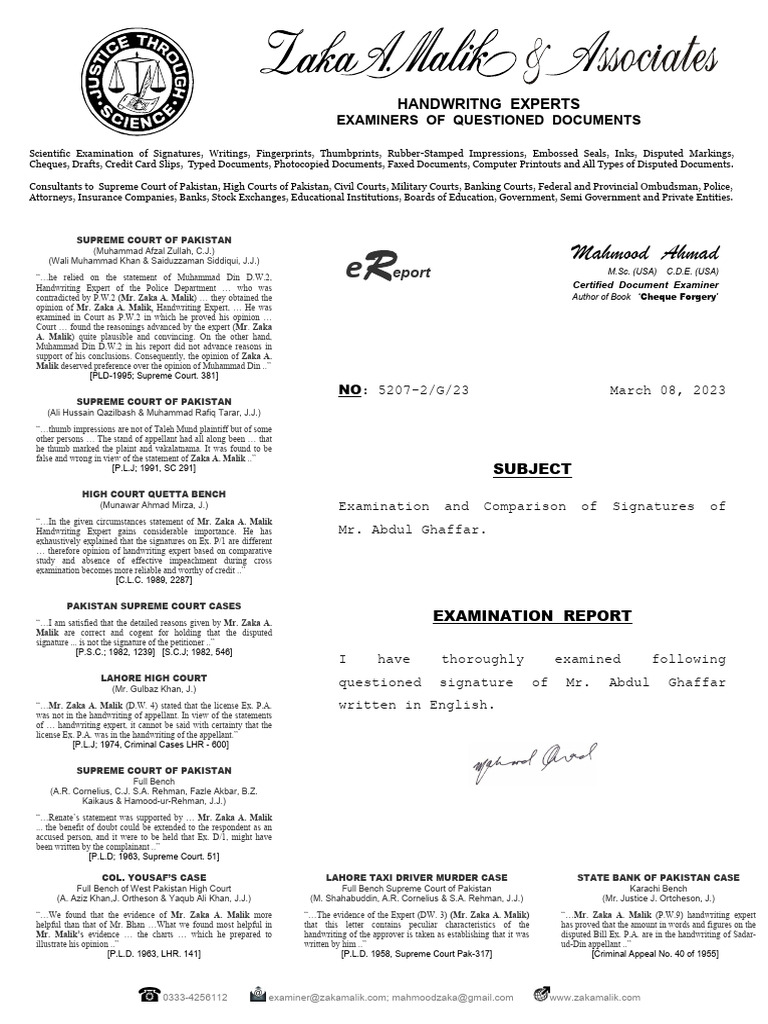 Report-Abdul Ghaffar FIA Cyber Crime | PDF