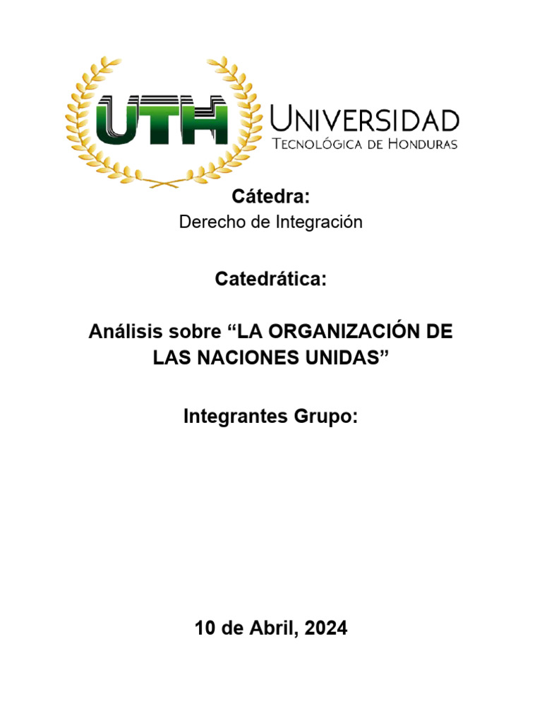 Mapa de la ONU y su Estructura | PDF | Naciones Unidas | Relaciones ...