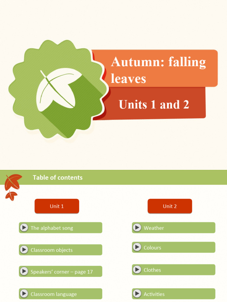 Autumn Weather, Colours, Clothes, Activities, Alphabet, School | PDF