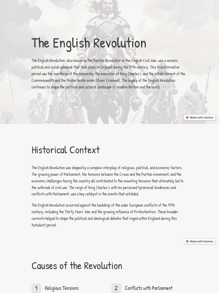 The English Revolution | PDF | English Civil War | Oliver Cromwell