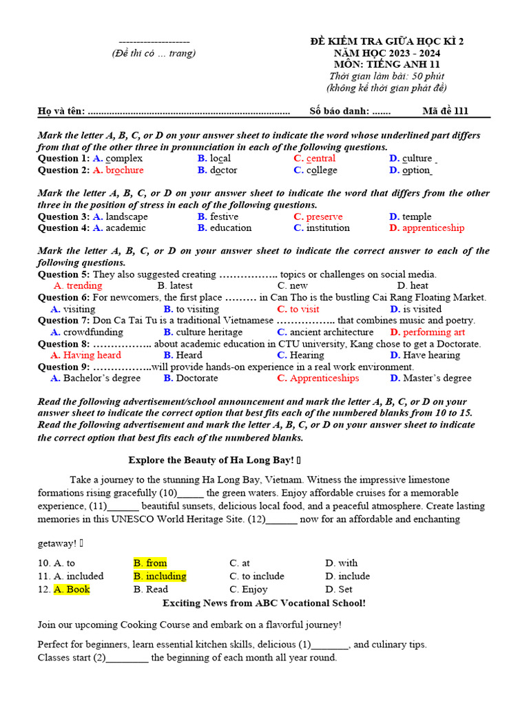 G42 - E11-GHK2 (Form 2025) HienKeys | Download Free PDF | Vocational ...