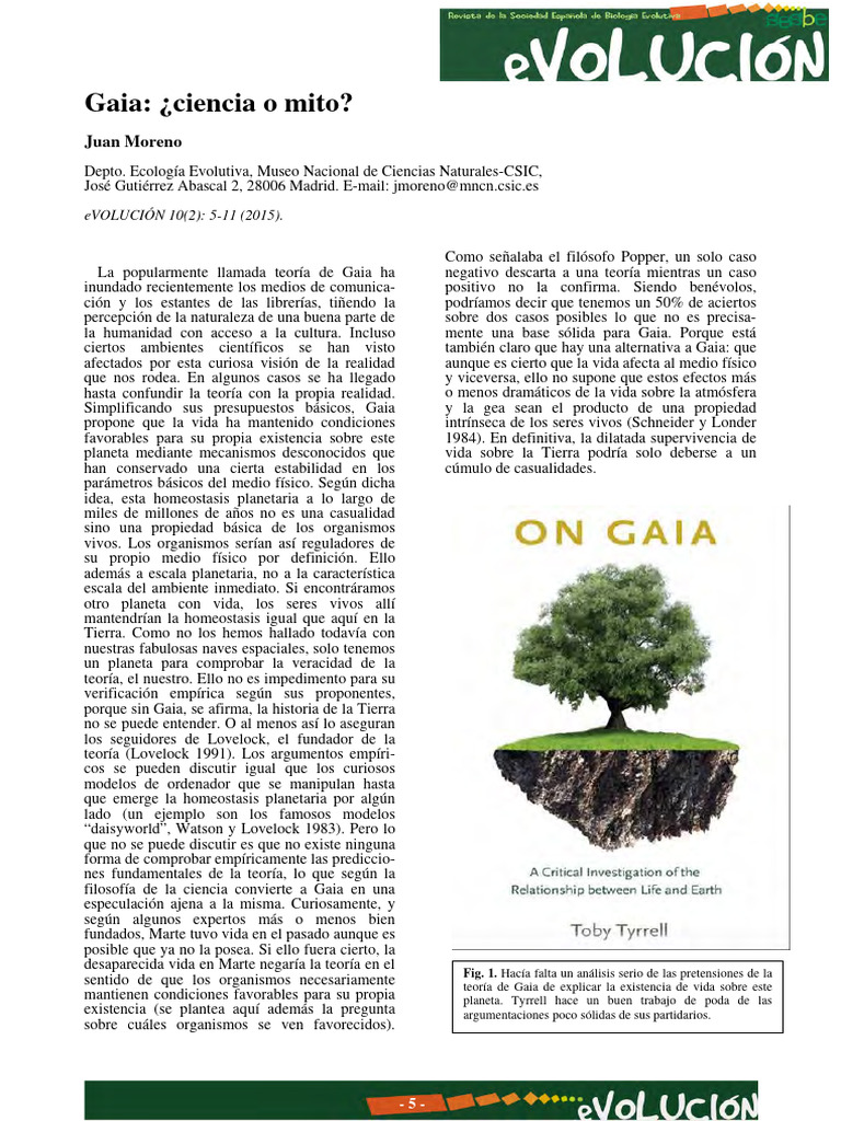 Gaia ¿Ciencia o Mito | PDF | Hipótesis de Gaia | Vida