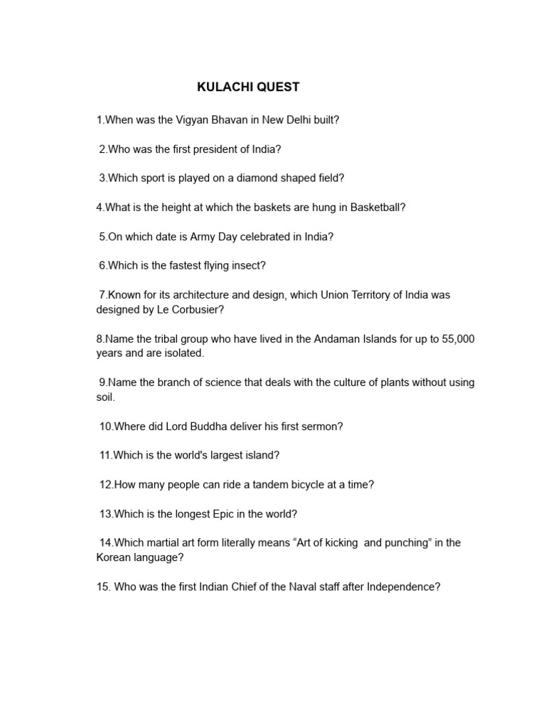 Kulachi Quest | PDF