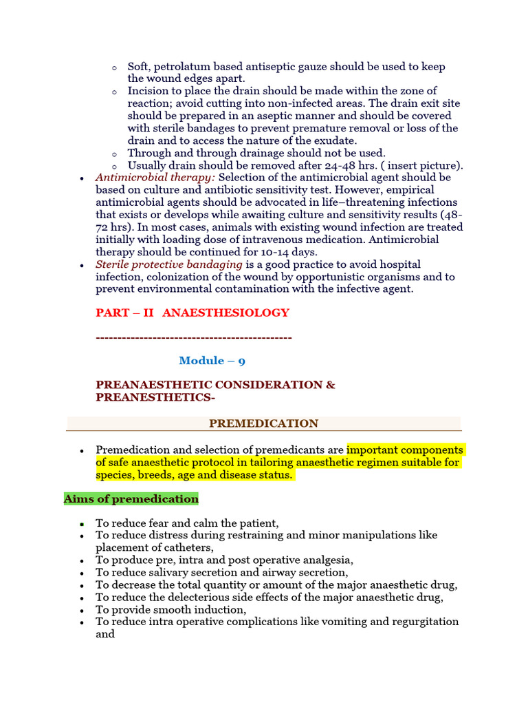 Pre-anesthetic-agent-note | PDF | Morphine | Fentanyl