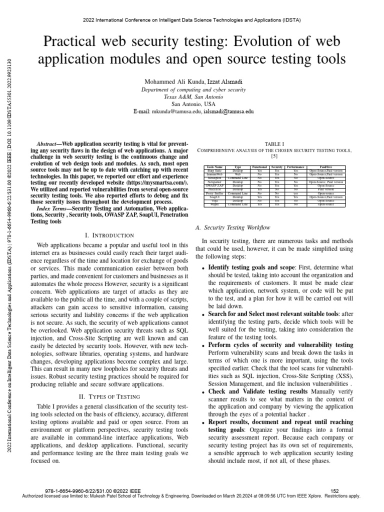 Practical Web Security Testing Evolution of Web Application Modules and ...