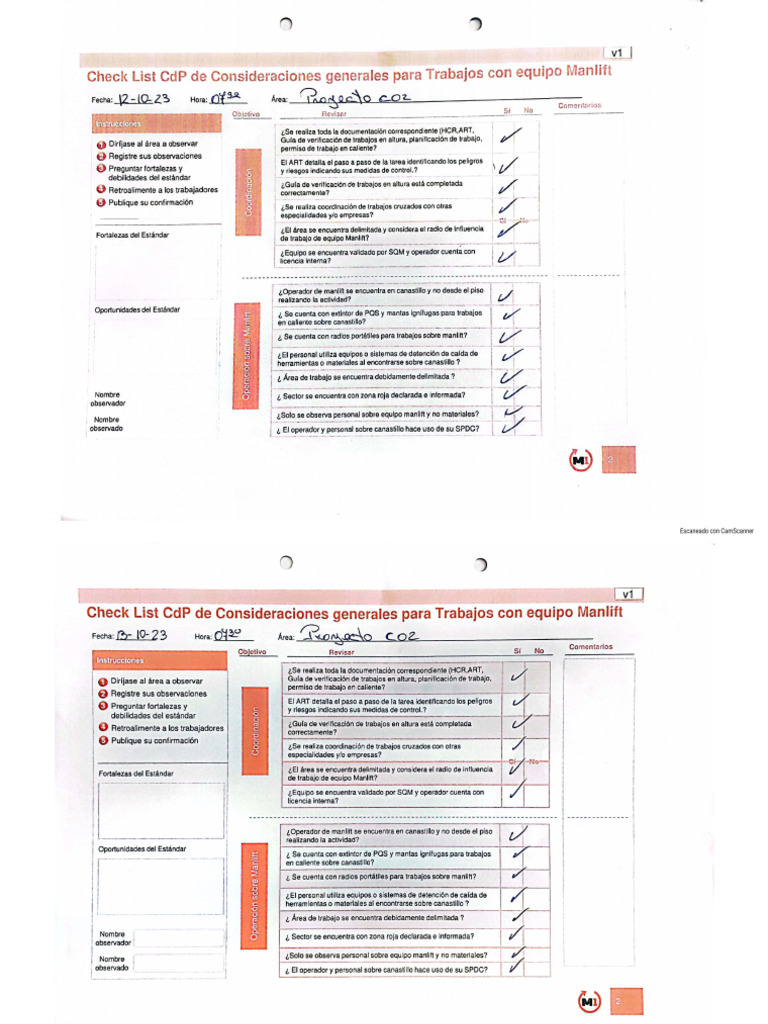 15-10-2023 - Check List CDP | PDF