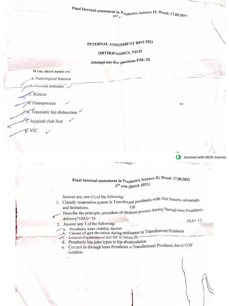 Internal Questions For 2 ND Year | PDF