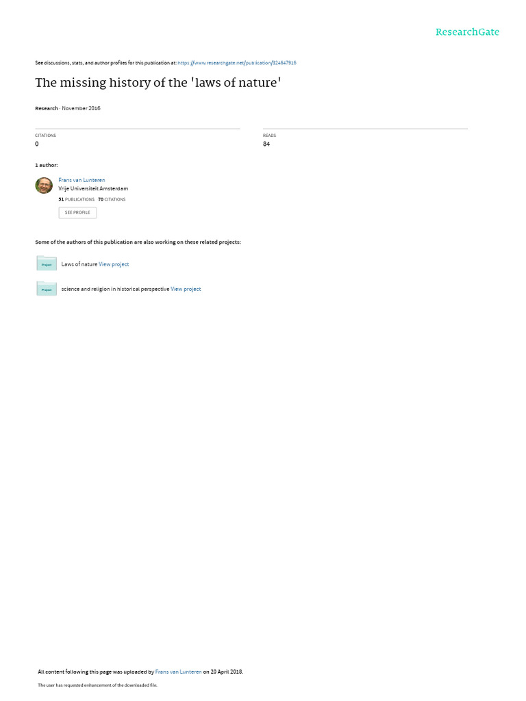 Article Laws - of - Nature Missing History | PDF | Natural Law | Science