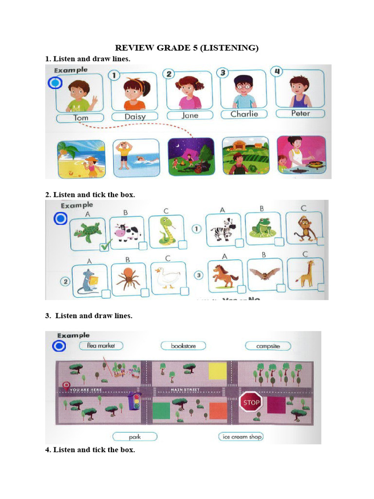 Review Grade 5 (Listening) | PDF