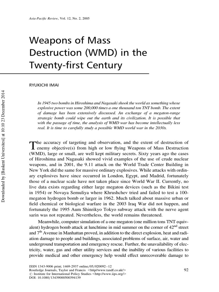 WMD Threats and Nuclear History | PDF | Nuclear Reactor | Plutonium