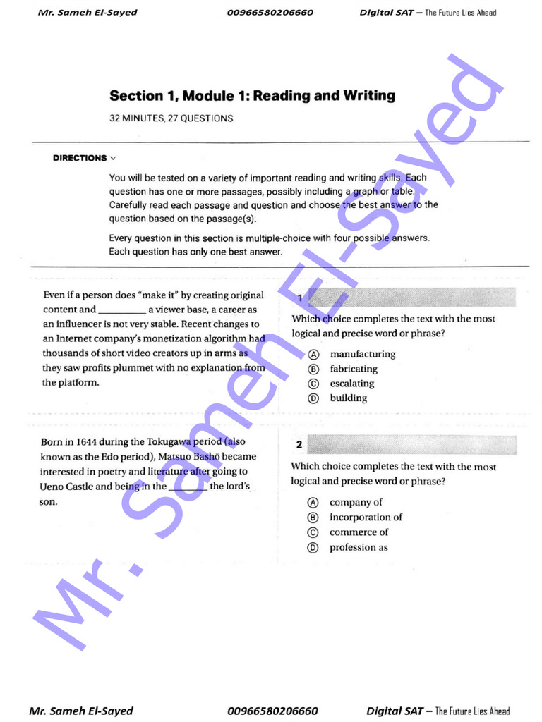 Module 1 Adaptive | PDF