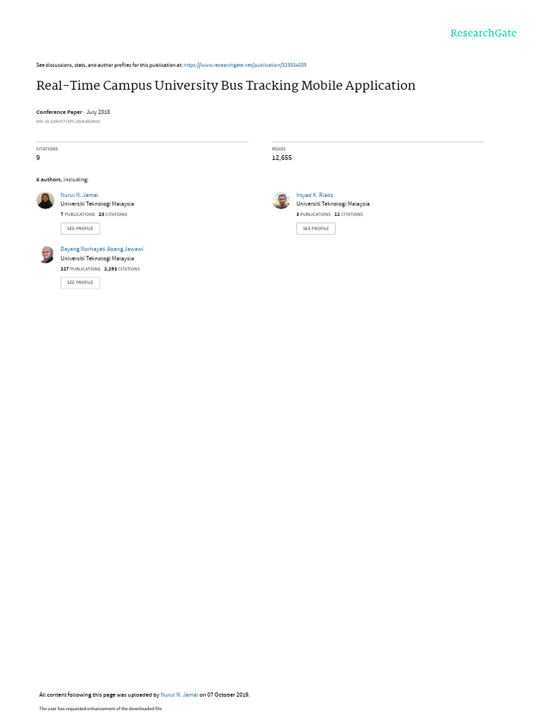 Real-Time Campus University Bus Tracking Mobile Application: July 2018 ...