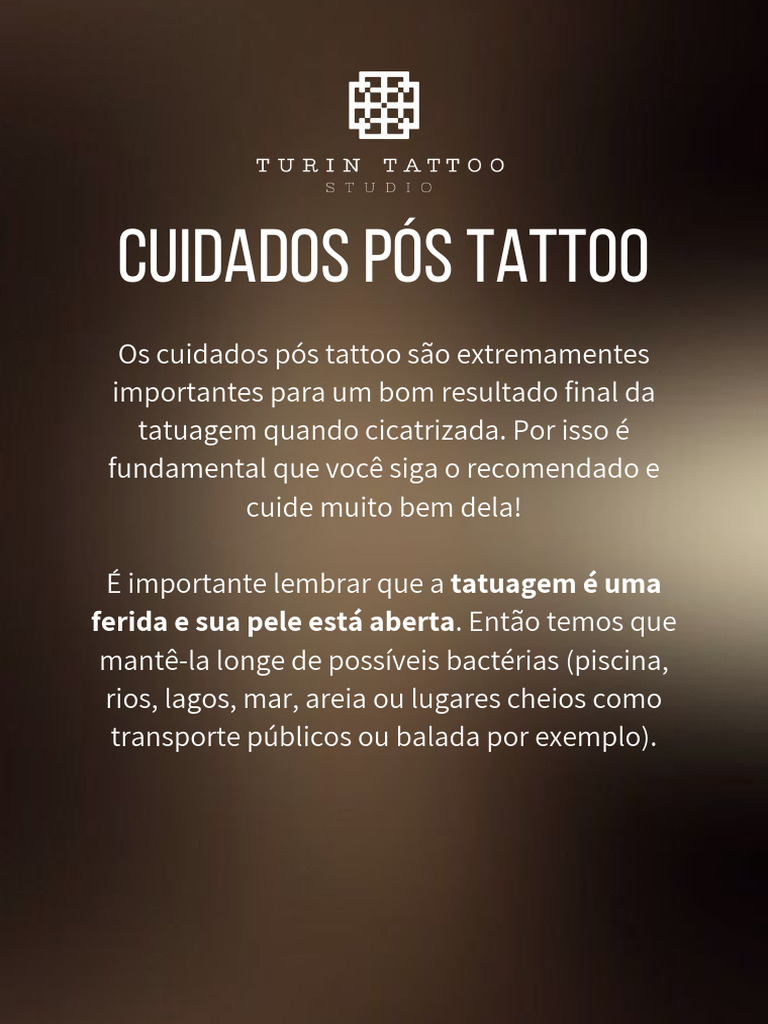 Cuidados Pós Tattoo - Julio Turin | PDF Cuidados Pós Tattoo - Julio Turin | PDF