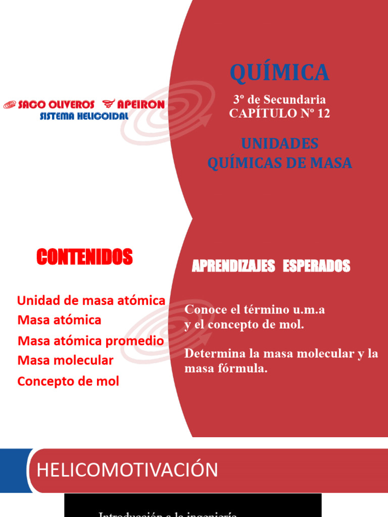 Capitulo - 12 - Unidades Químicas de Masa | PDF | Mole (Unidad) | Ciencias fisicas
