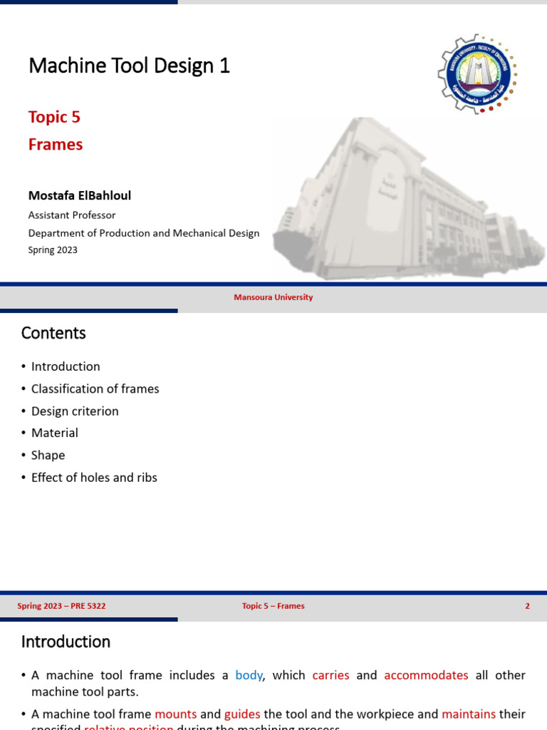Spring2023 PRE5322 Topic5 Frames | PDF | Friction | Force