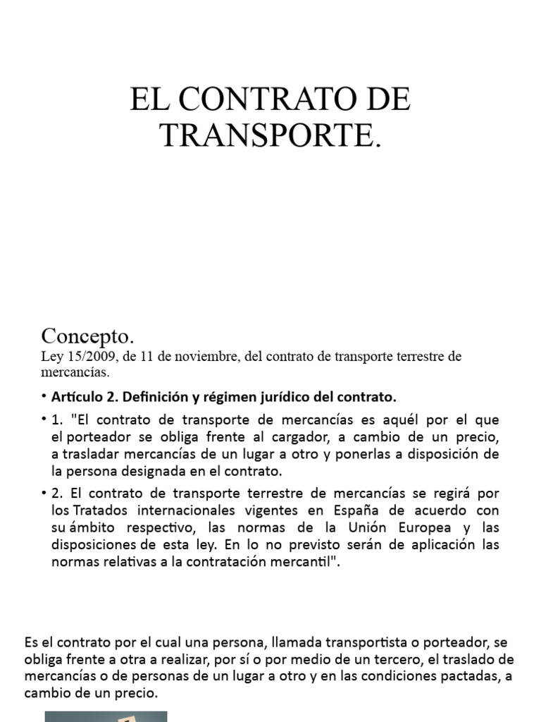 Mercantil III. Contrato de Transporte. | Descargar gratis PDF ...
