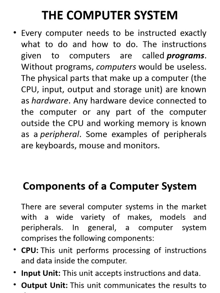 CPU, Memory, I-O | PDF | Input/Output | Computer Data Storage