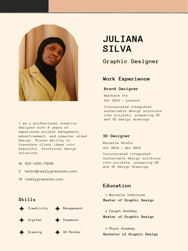 Beige Minimal For Modern Resume Template | PDF | Graphic Design ...