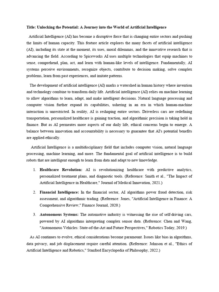 Article Ai | Download Free PDF | Artificial Intelligence | Intelligence ...