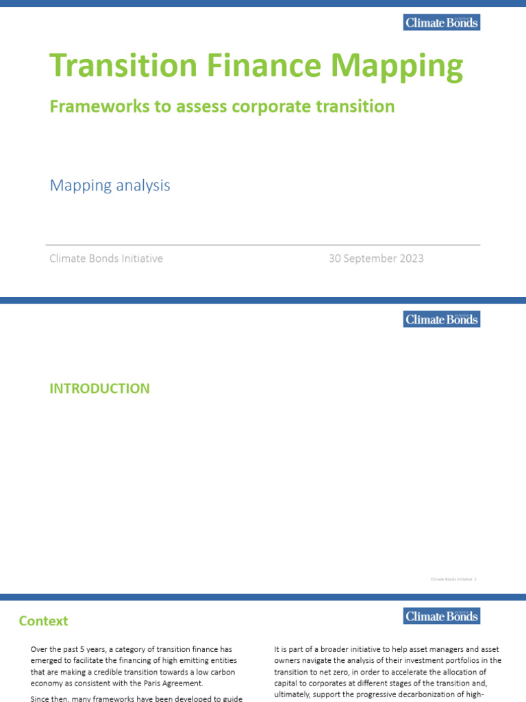 Corporate Transition Finance Frameworks | PDF | Climate Change ...