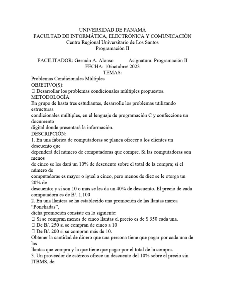 Practicas de Programación | PDF | Informática | Economias