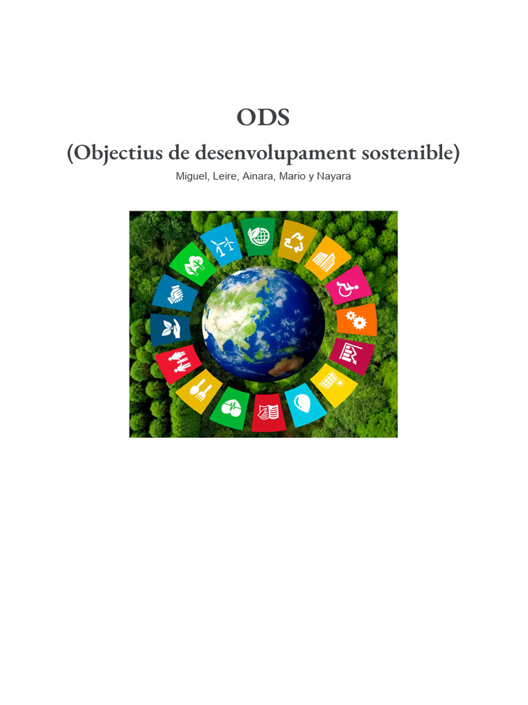 Objectius de Desenvolupament Sostenible (Grup 1) PDF | PDF