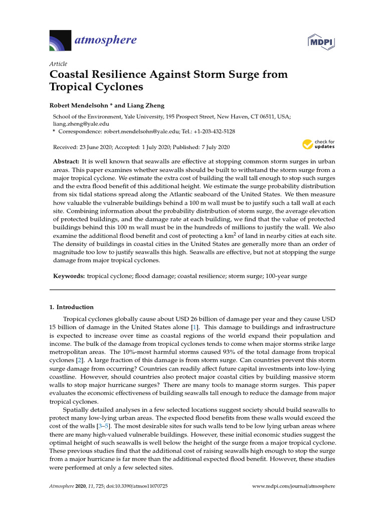Coastal Resilience Against Storm Surge From | PDF | Storm Surge ...