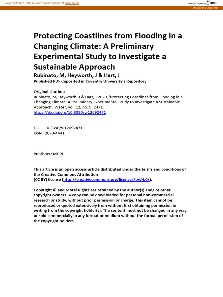 Protecting Coastlines from Flooding in a | PDF | Coast | Beach