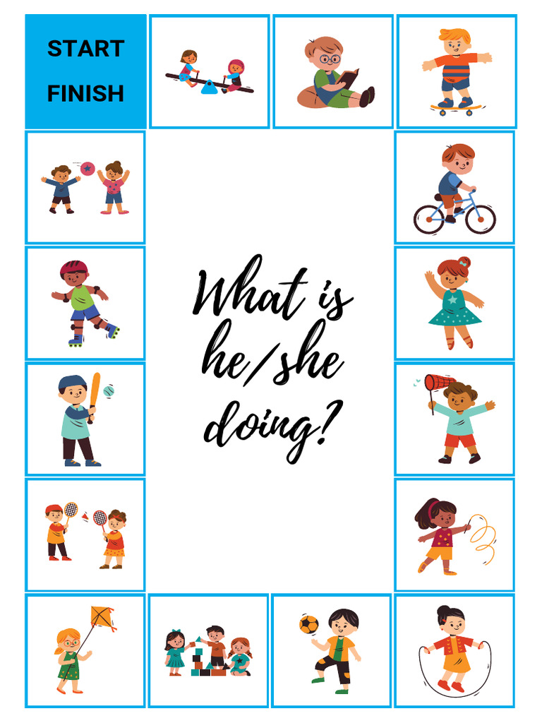 Free Time Activities Board Game Worksheet | PDF