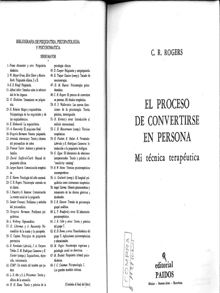 Rogers, C. - El Proceso Convertirse en Persona - pp.15-35 | PDF