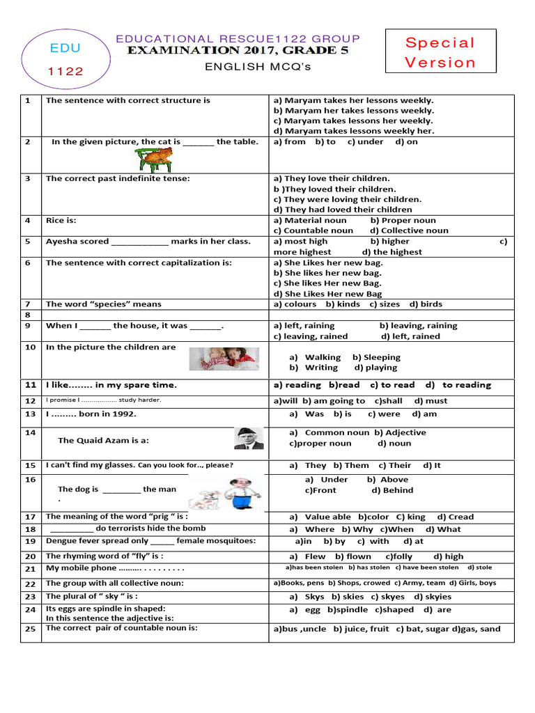 English 5th Speacial Version | PDF | Noun | Language Mechanics
