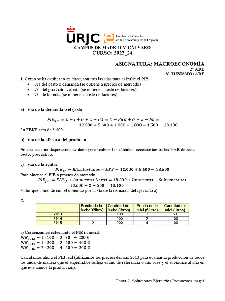 MAC_T2_SOL_EJERCICIOS | PDF | Producto Interno Bruto | Deflactor Gdp