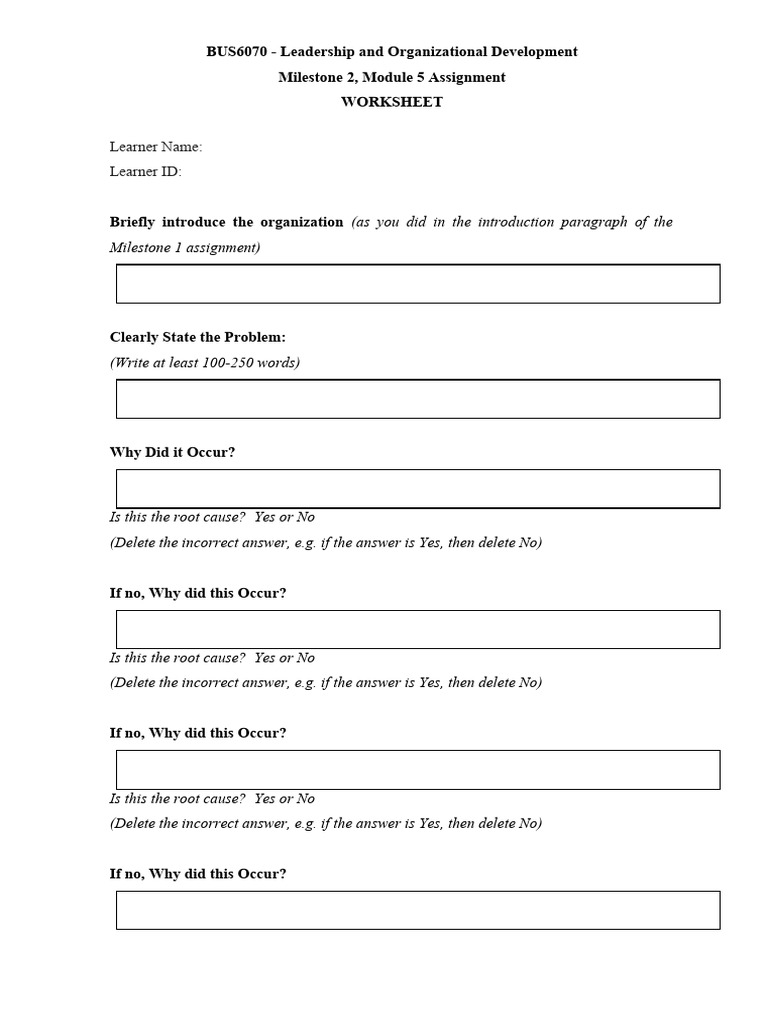 BUS6070 Module5 Milestone2 V2 | PDF | Career & Growth