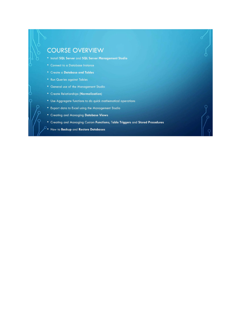 Learning SQL Server | PDF Learning SQL Server | PDF