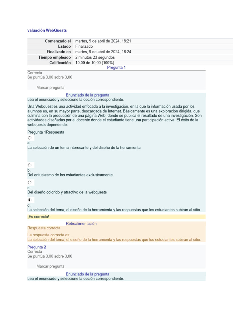 Evaluación de WebQuests Educativas | PDF | Aprendizaje | Comunicación humana