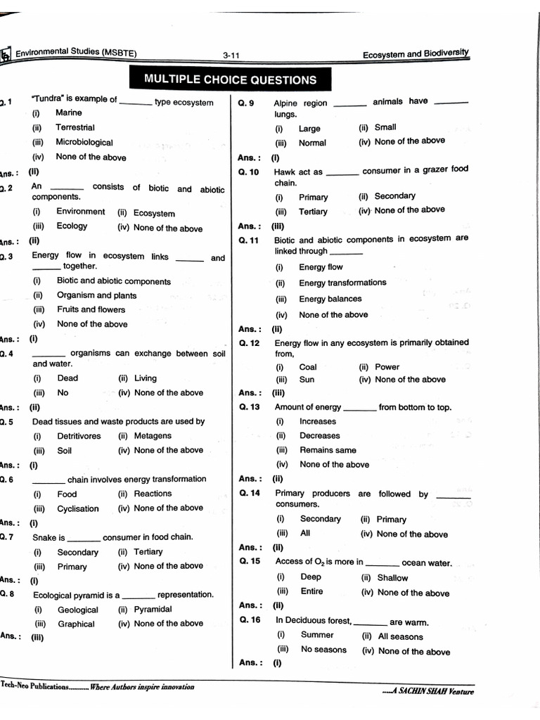 EST MCQ Chapter 3rd | PDF