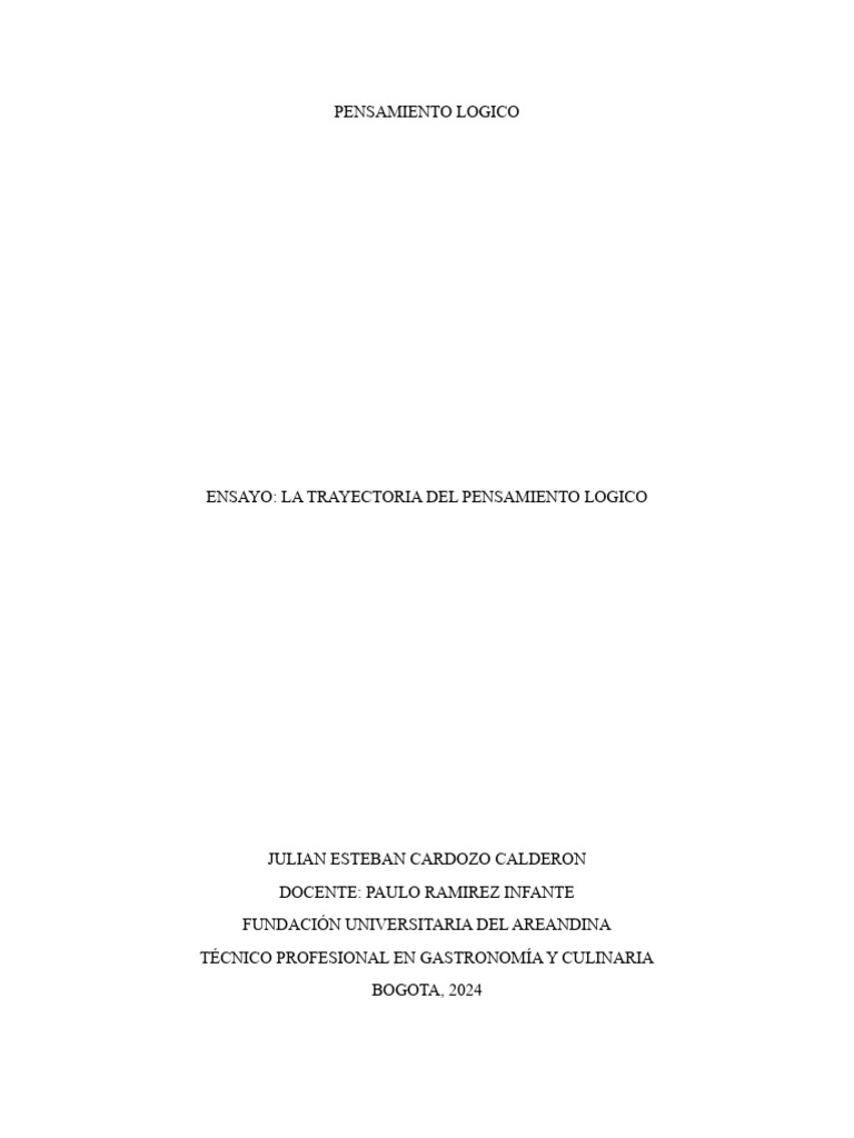 El Pensamiento Logico | Descargar gratis PDF | Conocimiento | Pensamiento