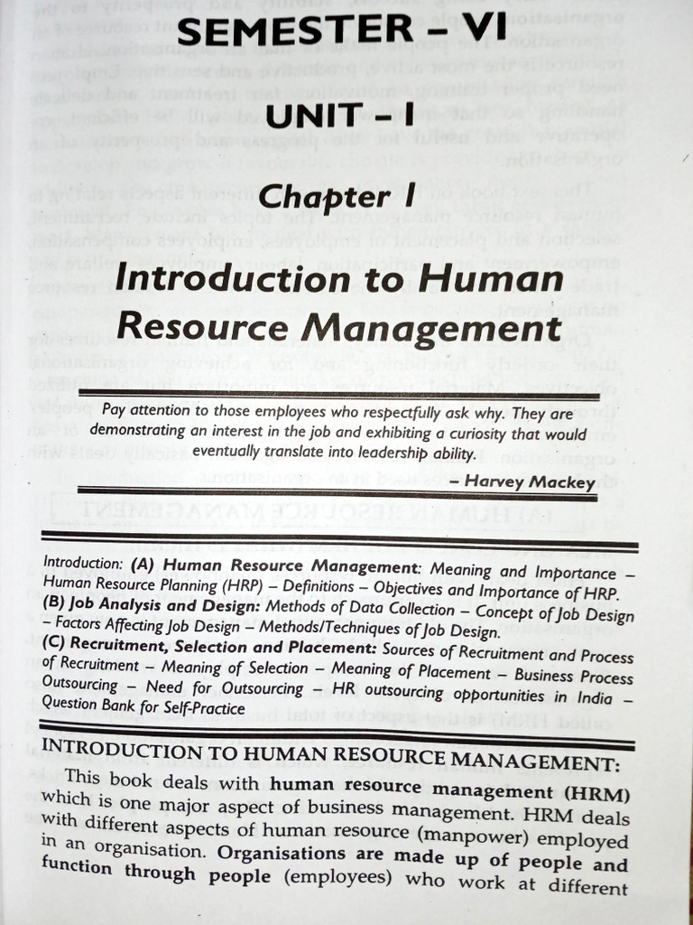 HRM Unit 1 | PDF