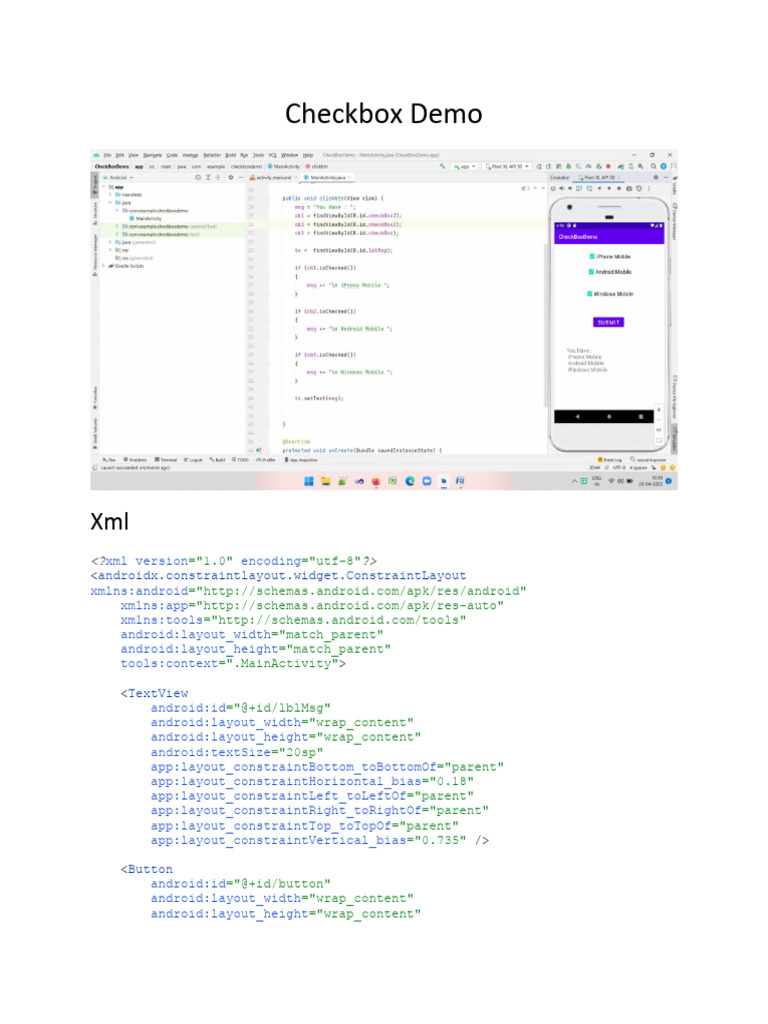 MAD notes | PDF | Android (Operating System) | Application Software