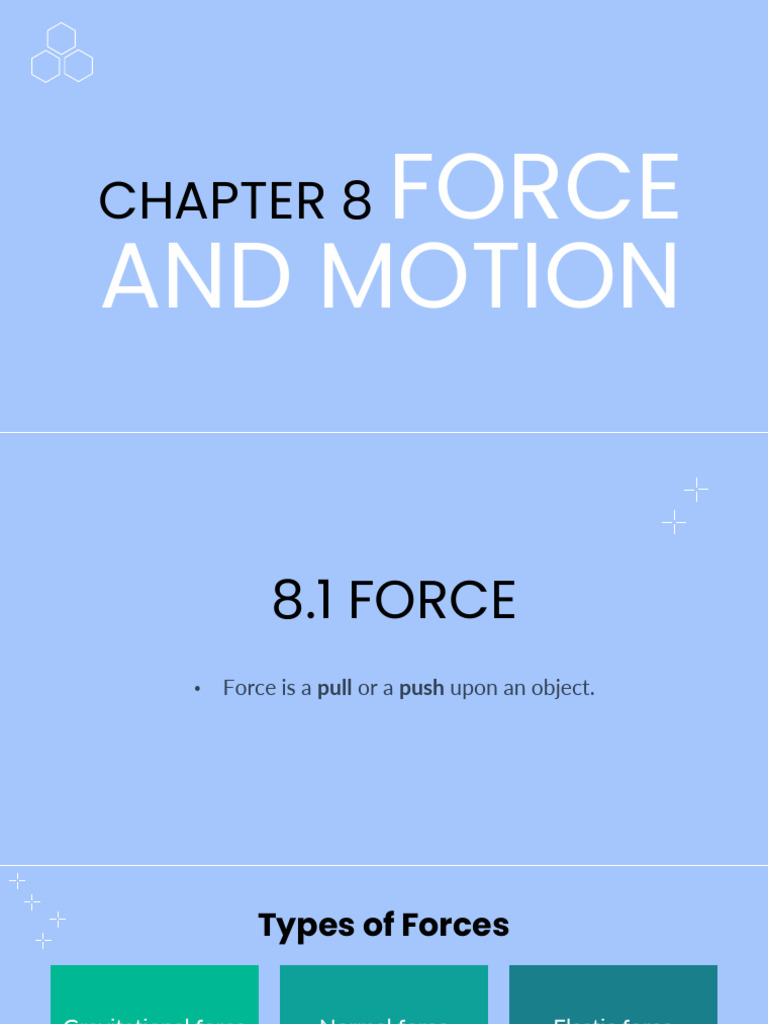 Science Chapter 8 Force & Motion | PDF | Force | Pressure