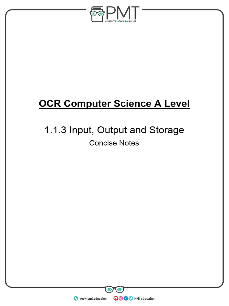 1.1.3. Input, Output and Storage | PDF | Computer Data Storage | Hard Disk Drive
