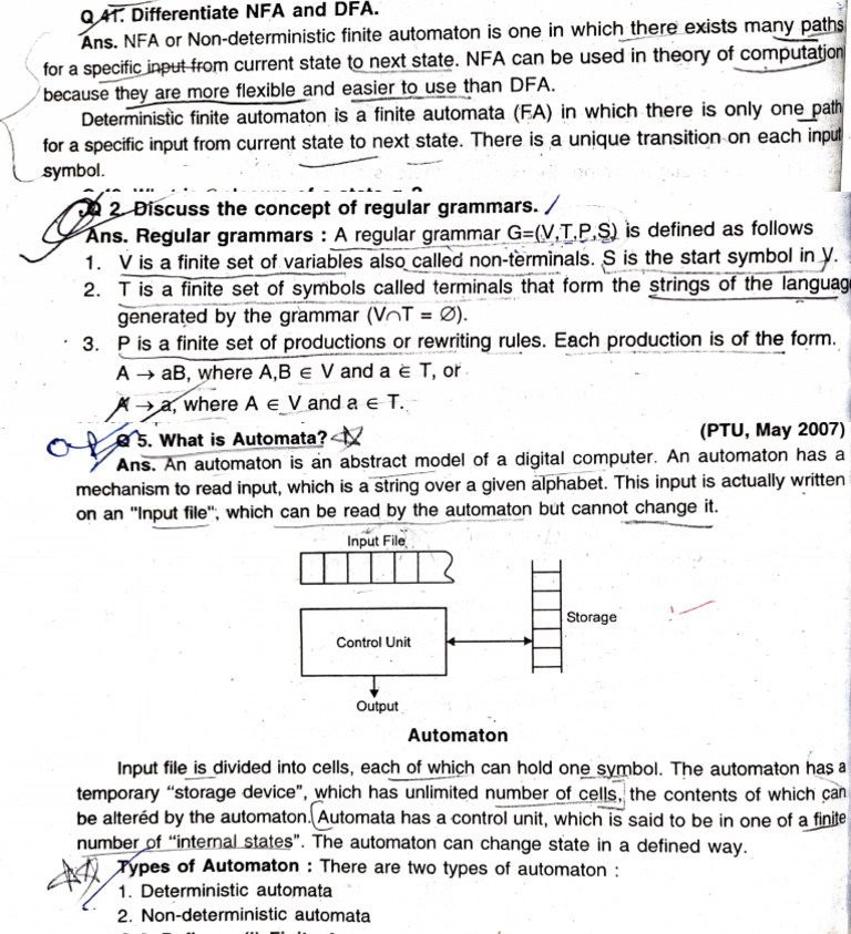 Automata | PDF | Theoretical Computer Science | Models Of Computation