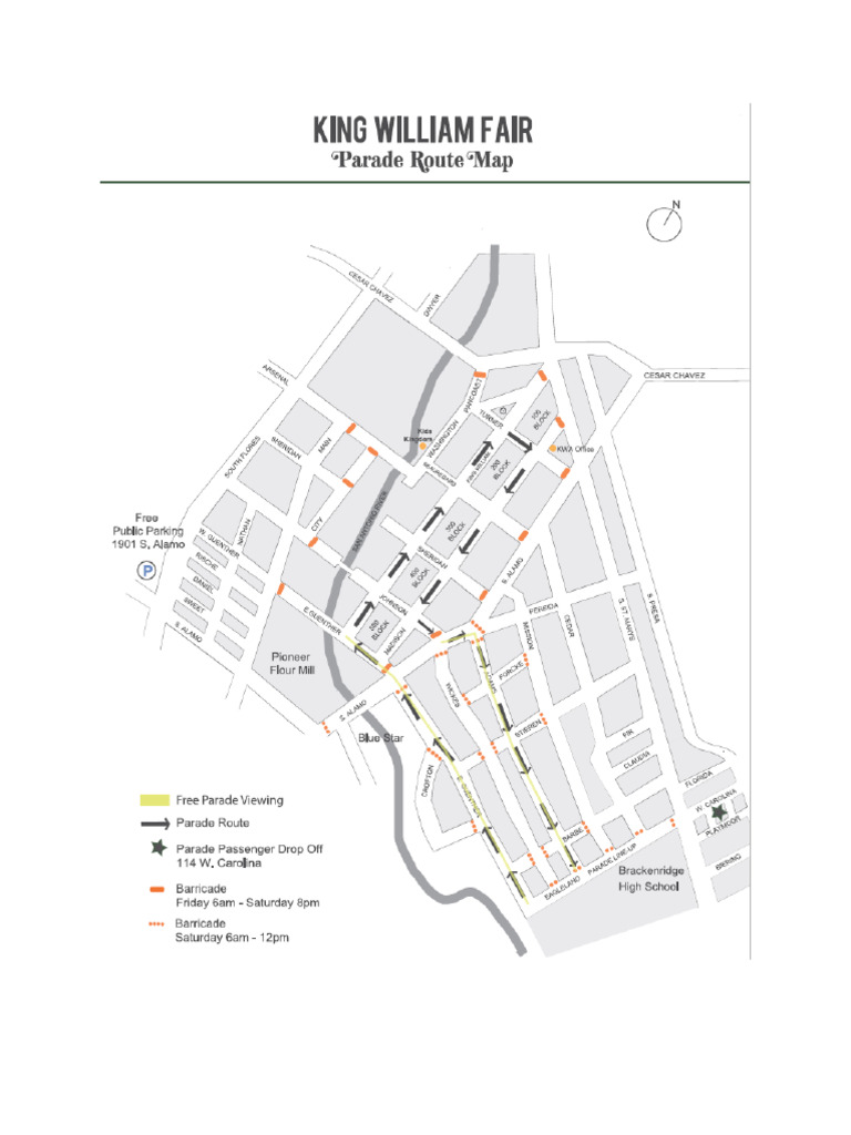 King William Fair Parade Map | PDF