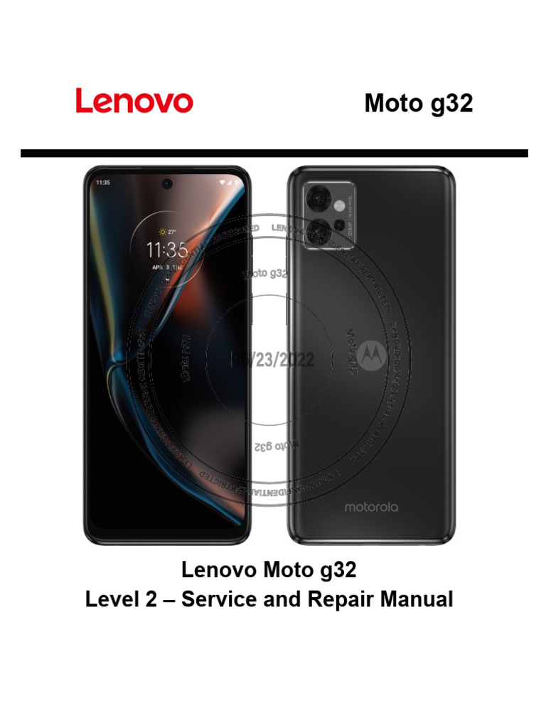 Moto G32 Service and Repair Manual | PDF | Confidentiality ...