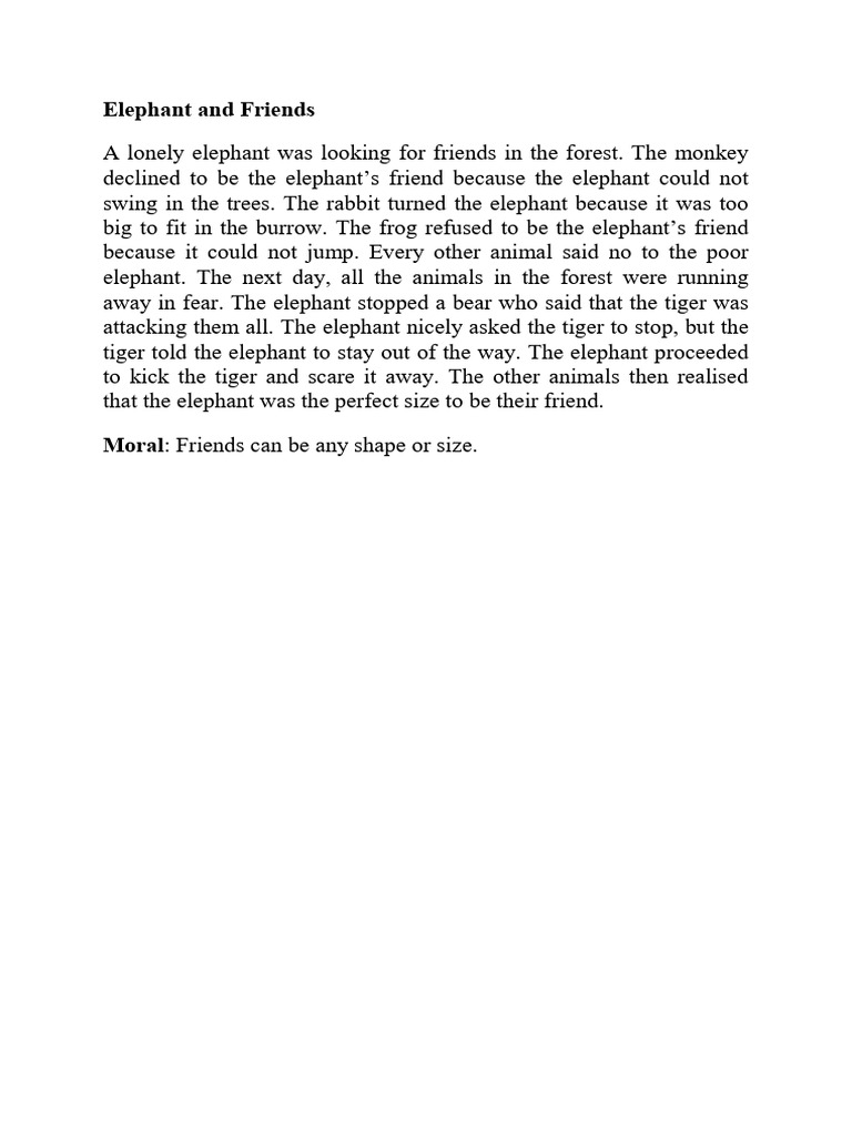 Elephant and Friend | PDF | Poetry