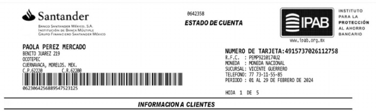 Edo Cuenta 491573 | PDF