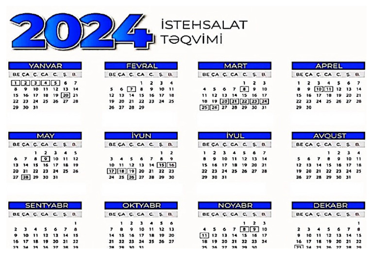 Təqvim 2024 | PDF